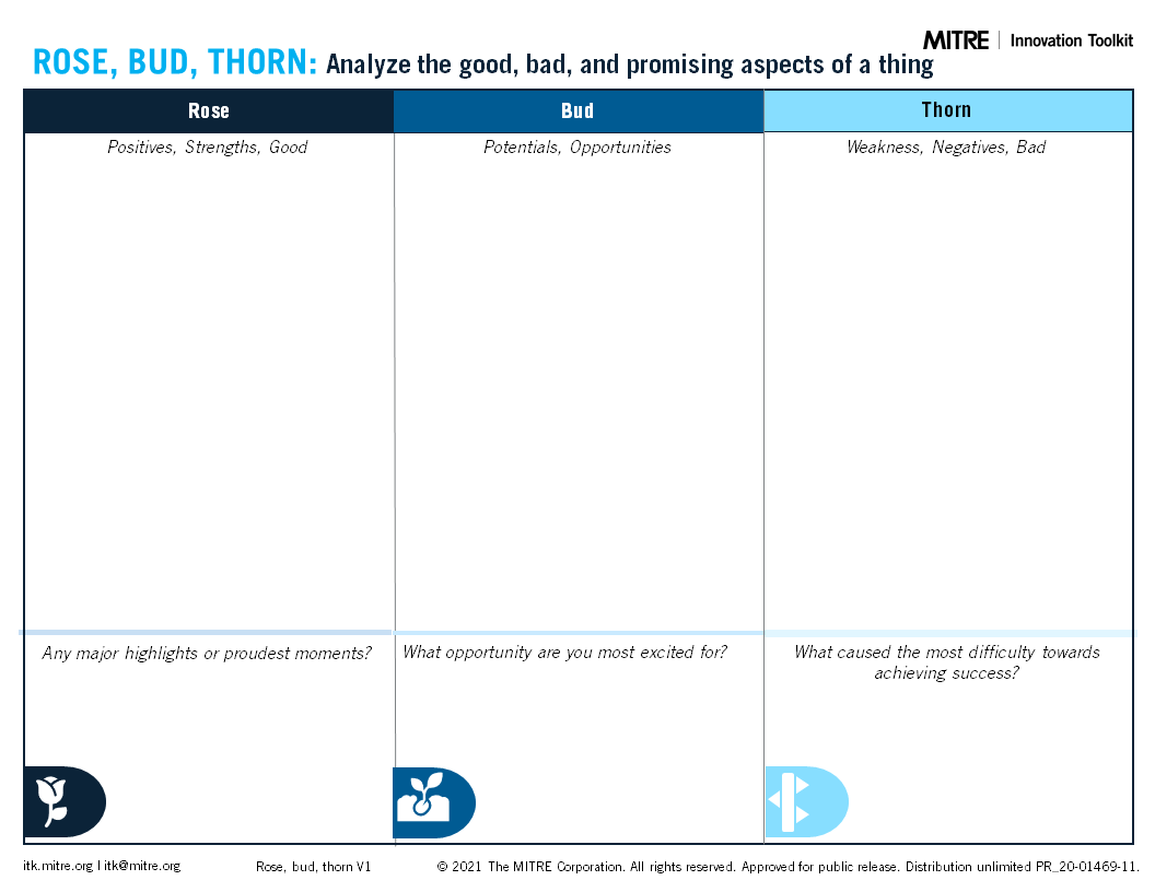 Rose Bud Thorn Innovation Toolkit